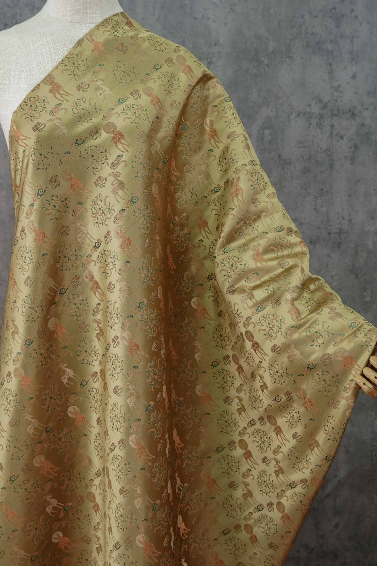 Новая китайская стильная имитация ткани в стиле династии Сун, девятицветный олень, жаккардовая ткань для ханфу, национальный стиль, юбка мамянь, чеонгсам, жилет, сумка, цветная ткань