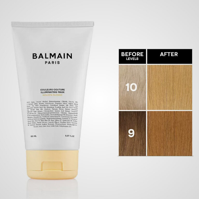 Тонирующая маска с добавлением прямых пигментов Золотой Блонд 150 мл BALMAIN Illuminating Golden Blonde Маска 150 мл