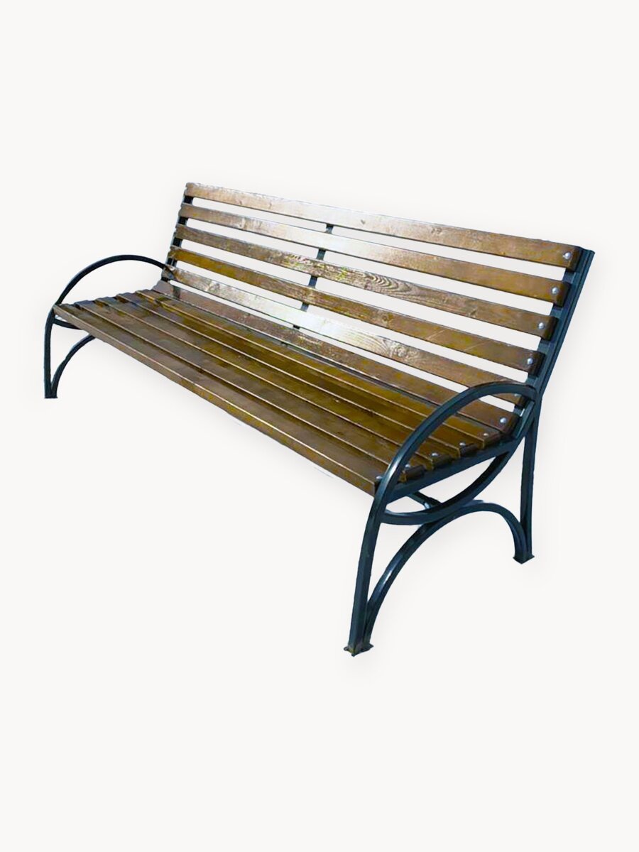 Скамейка Садовая Бульвар Металл/дерево Длина 2 Метра, Кованная, Палисандр