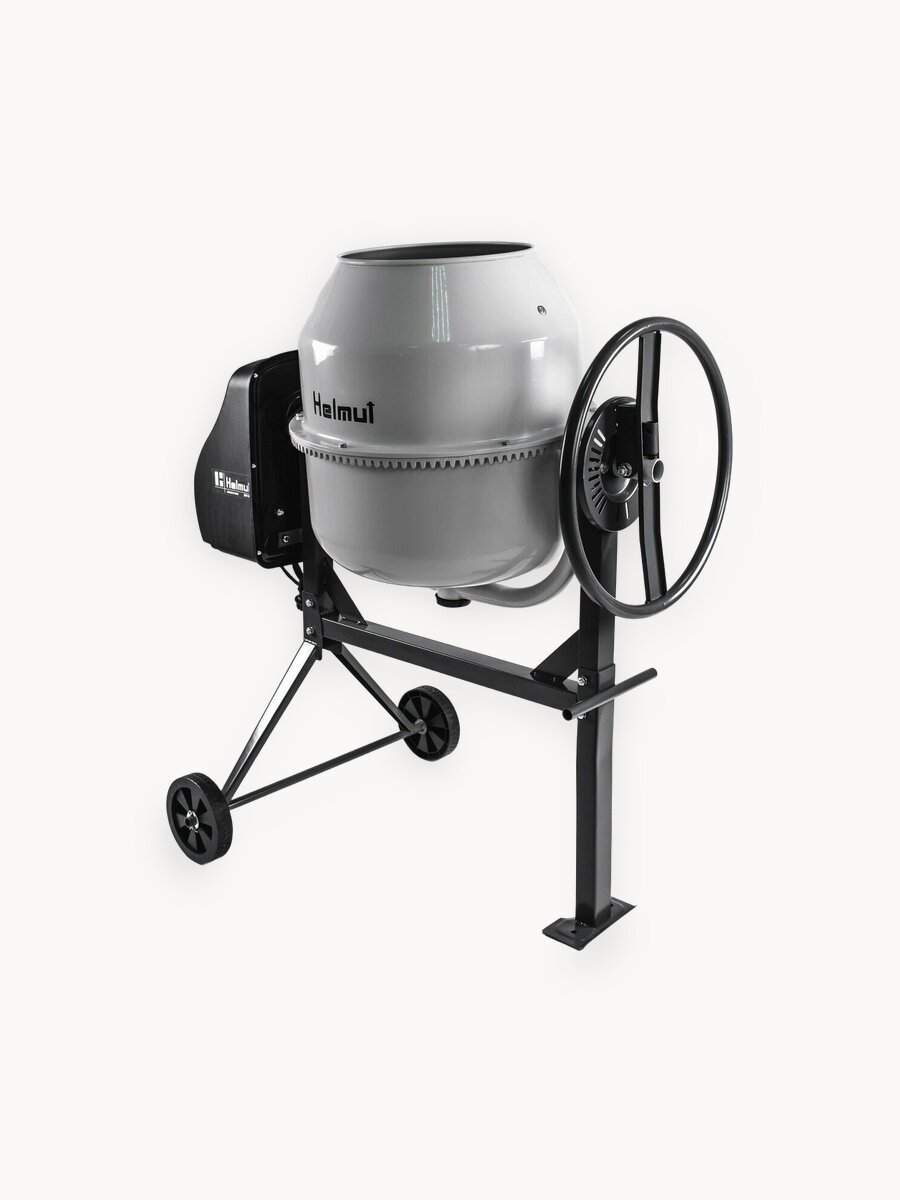 Бетономешалка электрическая Helmut BM140. Объём 140 л. Чугунный венец. Мощность 550 Вт.