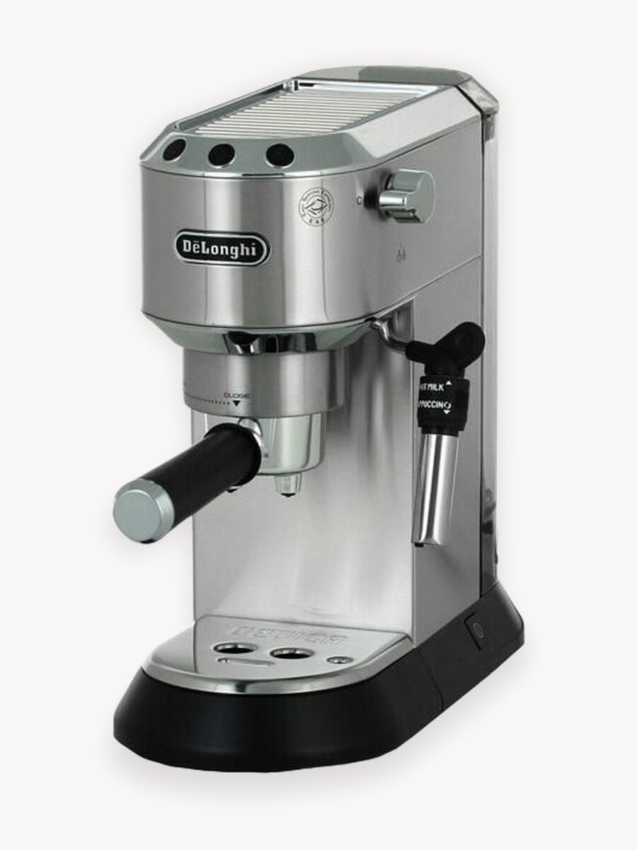 Рожковая кофеварка DeLonghi EC685. M Dedica, металл, с индикатором включения