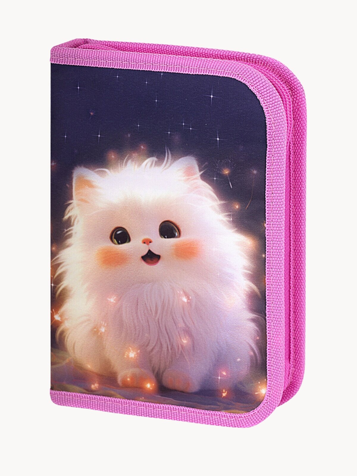 Пенал школьный для девочек для карандашей и ручек с 1 отделением, 2 откидными планками, канцелярия для школы, 21х14 см, Brauberg, 273527