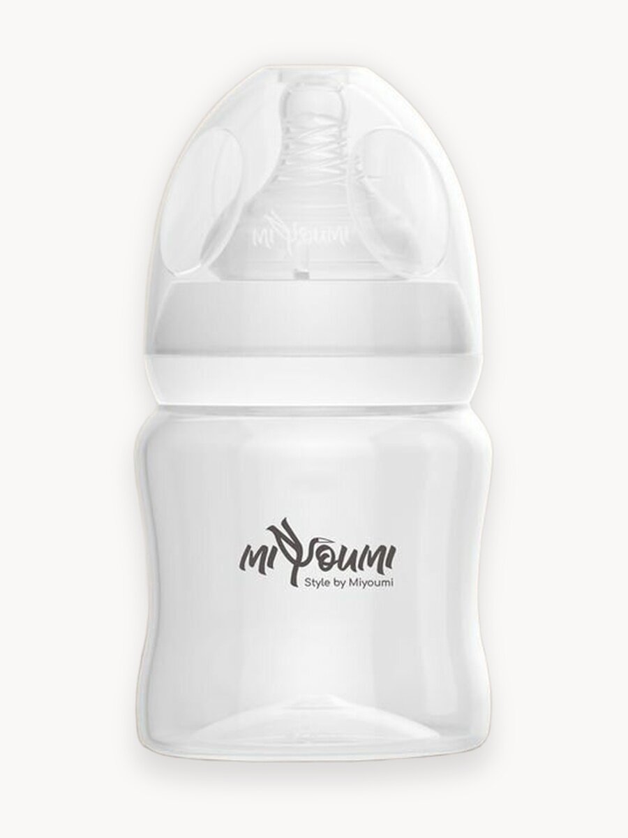 Бутылочка для кормления Miyoumi 120 мл, силиконовая, антиколиковая, для детей с рождения