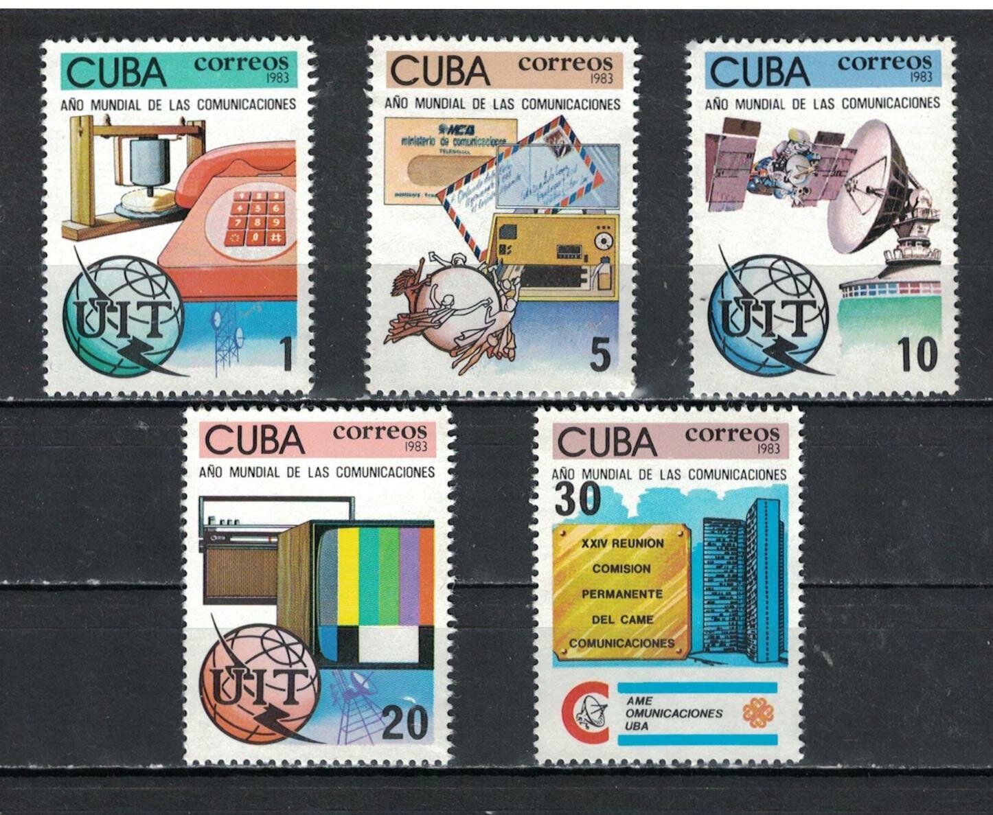 Почтовые марки Куба 1983г. "Всемирный год связи" Связь MNH