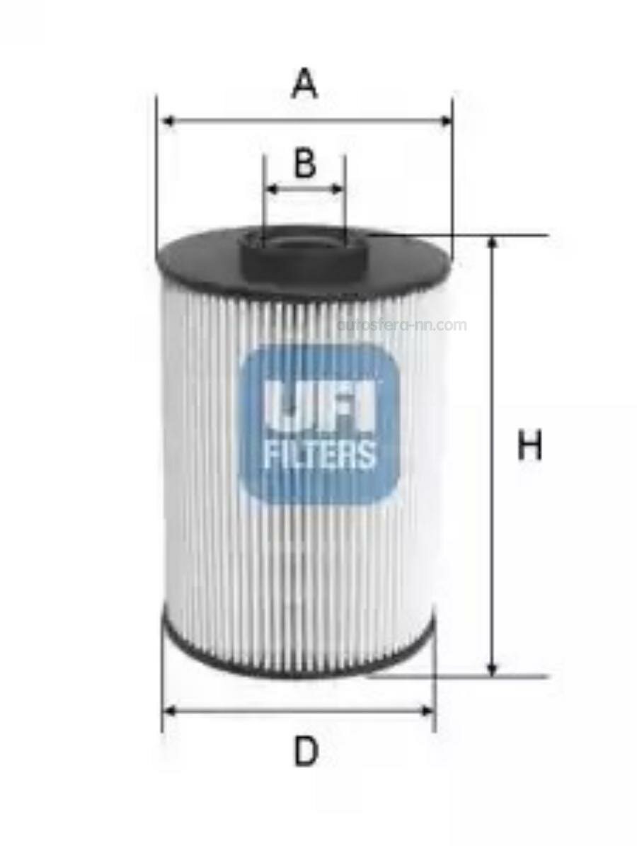 UFI 2603700 фильтр топливный !\ Citroen C6, Peugeot 407/607 2.7HDi 04>