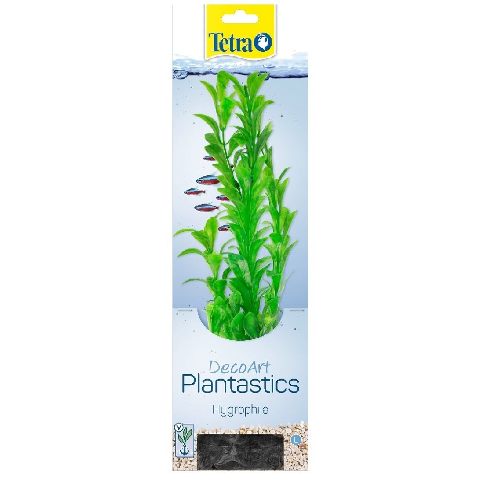 Tetra Гигрофила (Hygrophila) L 30 см растение аквариумное искусственное, зеленые листики