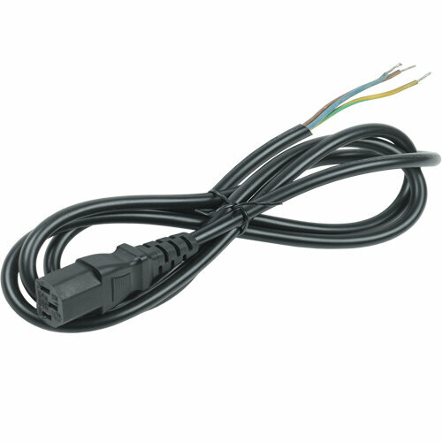 Розетка C13 на шнуре 3х1.5мм Filum FL-PC-C13-C2-2.5-BK компьютерный кабель 220в 10А 2.5кВт без вилки - 2.5м чёрный