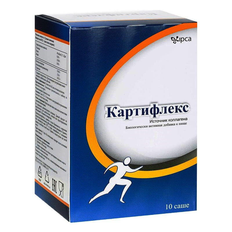 БАД Картифлекс, для укрепления связок и суставов, апельсин, 10шт, 1уп