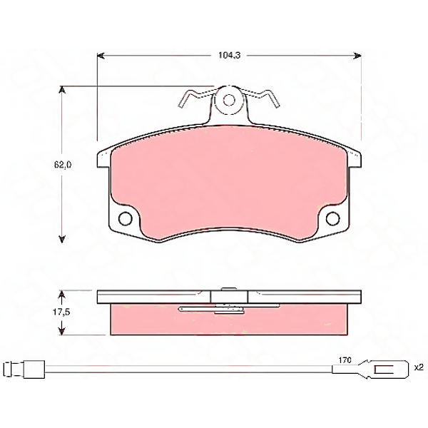 TRW GDB1446 (022102 / 05P288 / 05P988) колодки тормозные дисковые к-т
