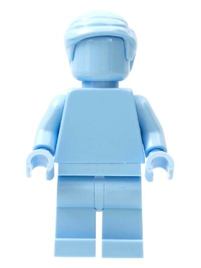 Минифигурка Lego tls108 Everyone is Awesome Bright Light Blue (Monochrome)