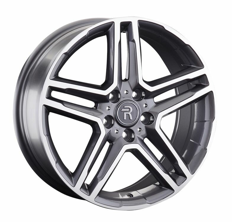 Колесный диск Replay LX128 18x7.5" PCD5x114,3 ET35 D60,1темно-серый глянцевый с полированными лучами