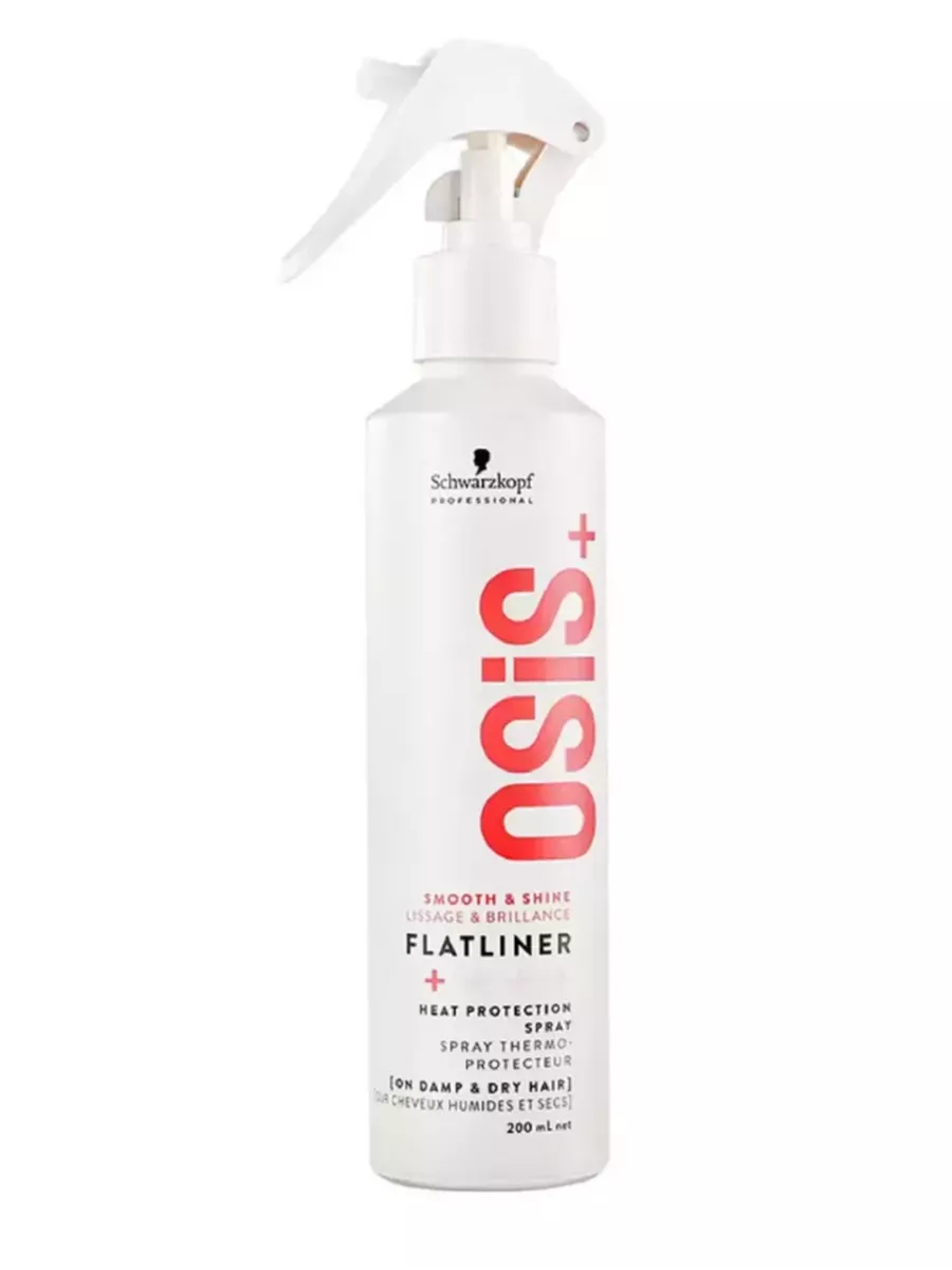 Термозащита спрей сыворотка для волос Schwarzkopf Professional Osis + Flatliner для выпрямления волос, 200 мл