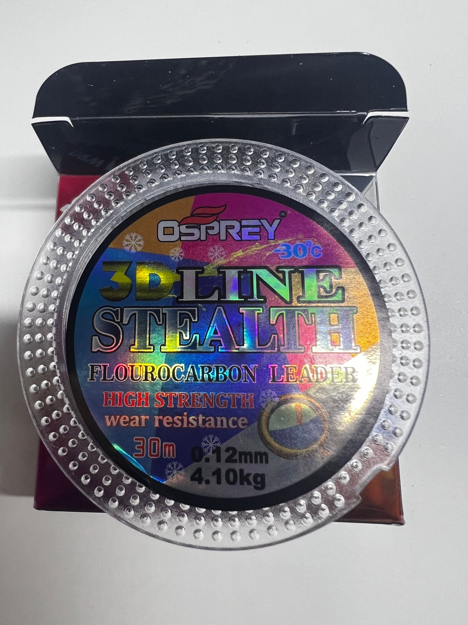 Флюрокарбоновая леска Osprey, бесцветная, 0,12мм, 30метров