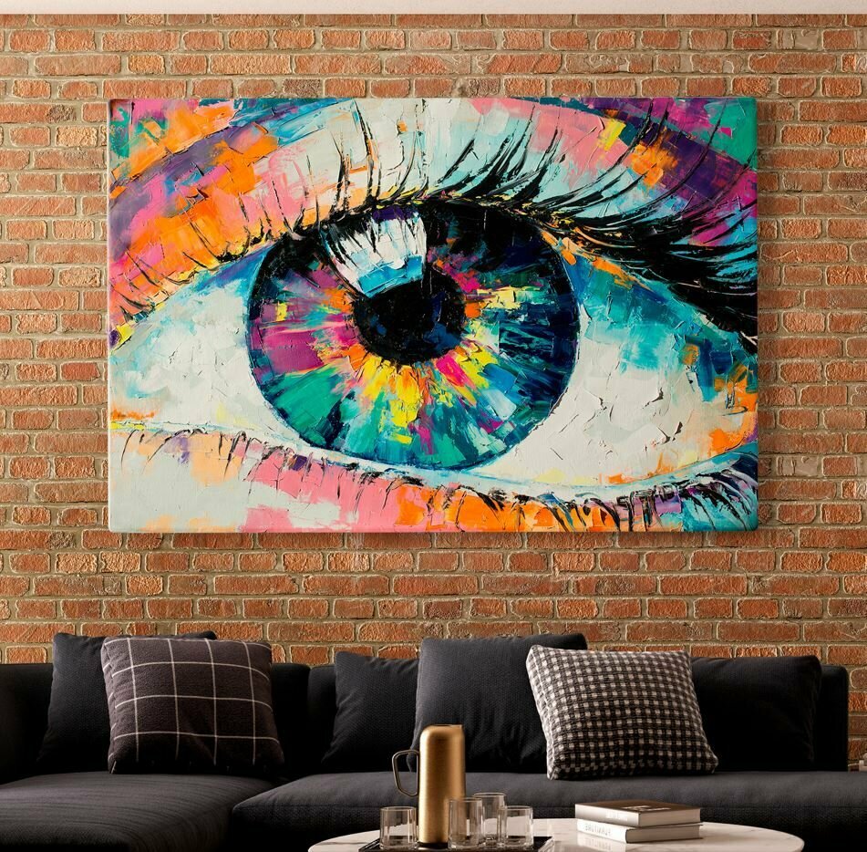 Картина на стену большая на холсте интерьерная Око