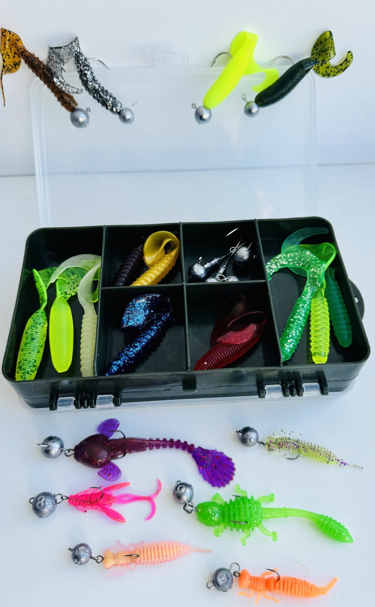 Набор оснащенных силиконовых приманок для рыбалки Relax