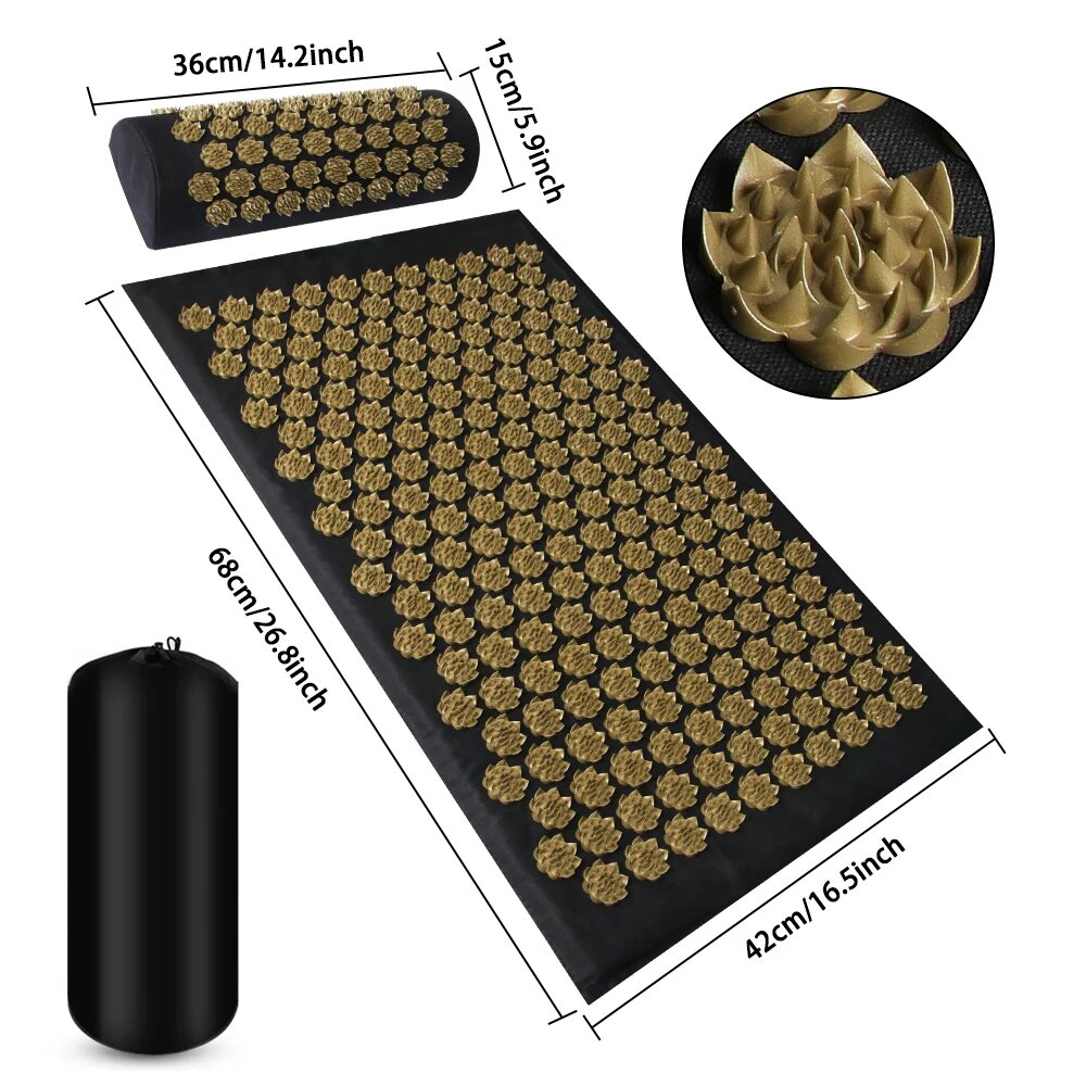 Массажный Коврик Sensi Acupressure Yoga Mat Applicator Kuznetsova С Иглами Для Массажа Тела, Фитнес-ролик Для Пилатеса И Стоп