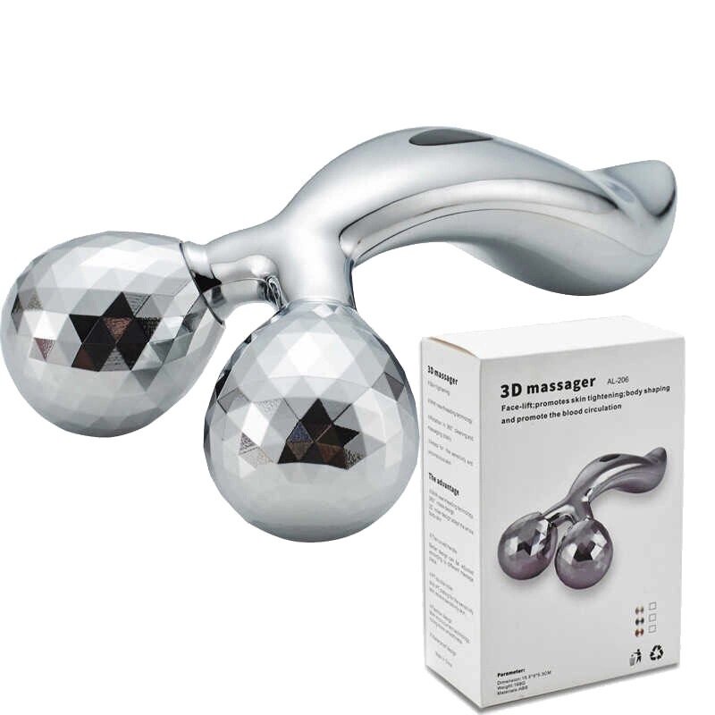 3D Ручной лифтинг массажер для лица, шеи и тела 3д MASSAGER (Silver) ZL-206