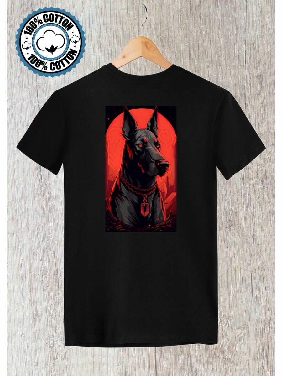 Футболка собака доберман