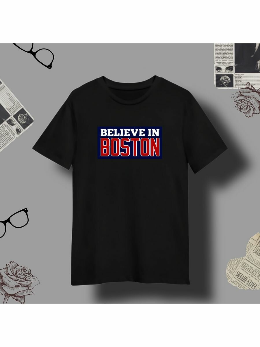Футболка belive in boston бостон надпись