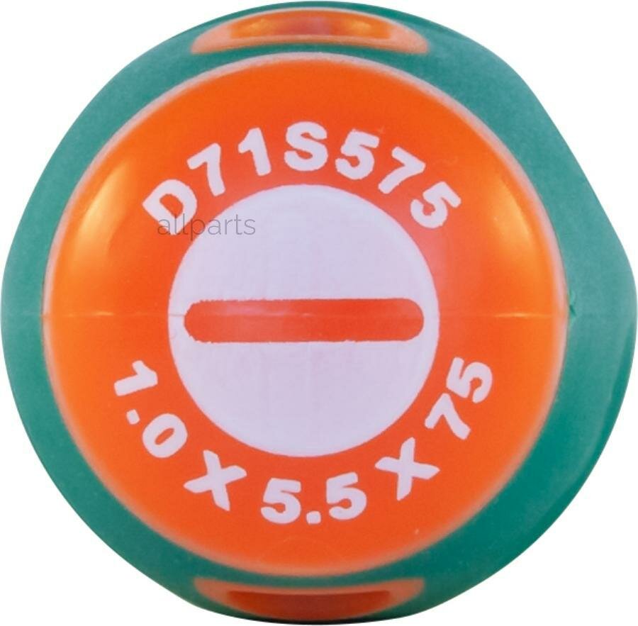 JONNESWAY D71S575 отвертка! стержневая шлицевая ANTI-SLIP GRIP, SL5.5х75 мм\