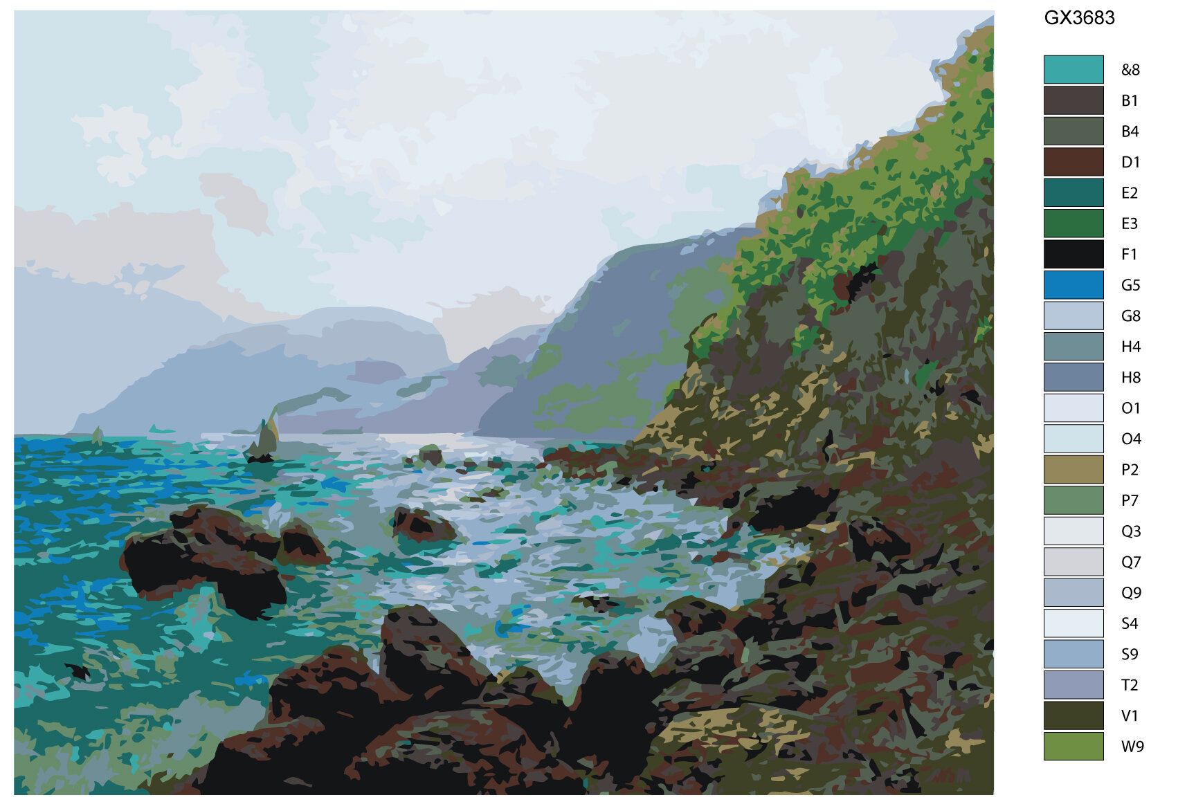 Картина по номерам "Вид на Аю-Даг" Лев Лагорио GX3683 40x50