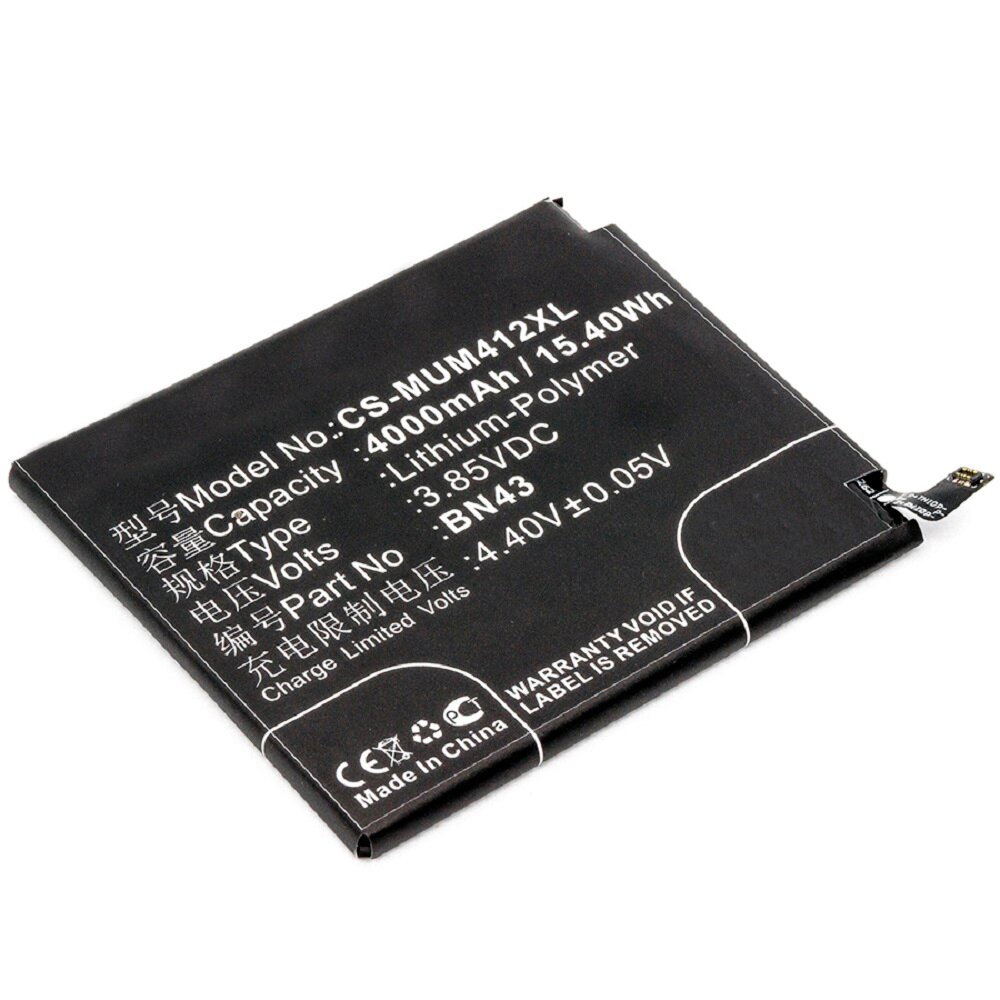 Аккумулятор CS-MUM412XL BN43 для Xiaomi Redmi Note 4X (Ch.Version) 3.85V / 4000mAh / 15.40Wh