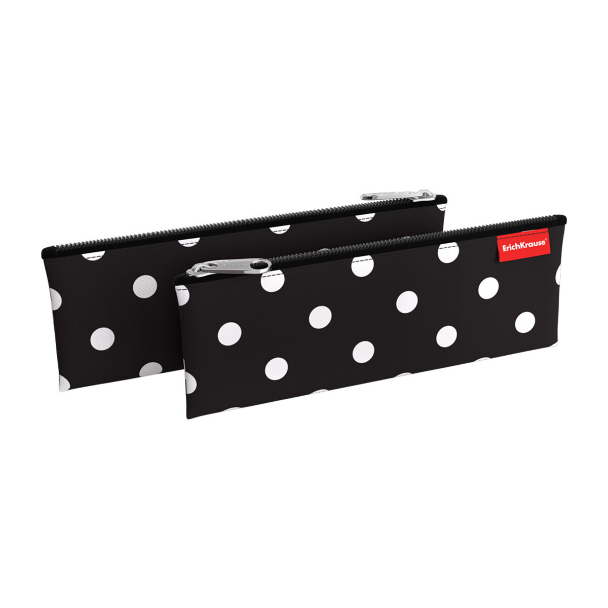 ErichKrause Пенал-конверт 52462-WJ81 Dots in Black 1x27x9.5 см компактный органайзер для школы
