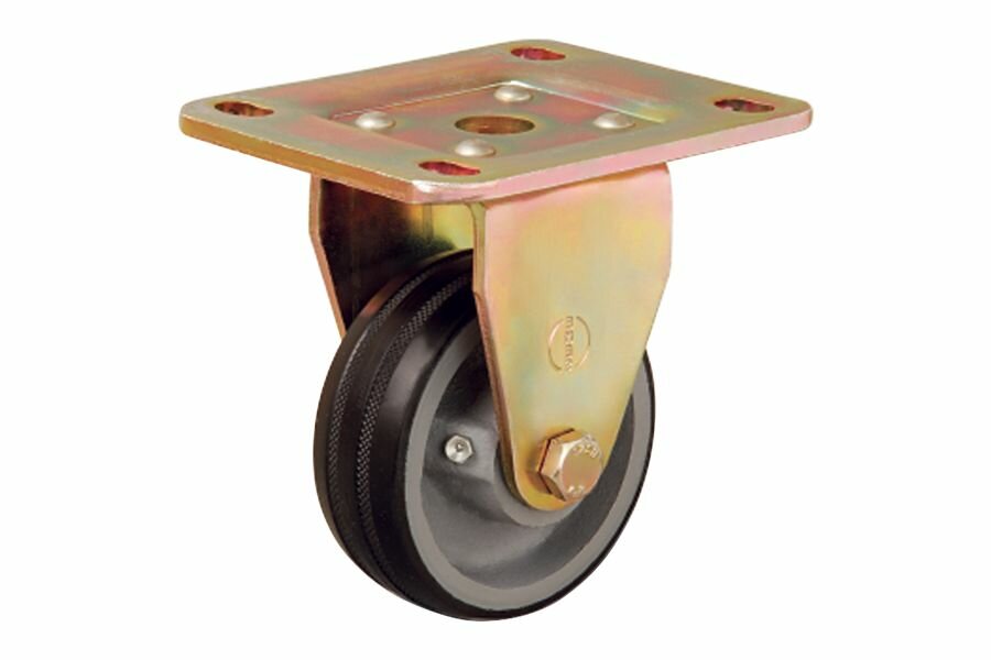 Колесо с фиксированной платформой D 125 мм до 200 кг EMES ED02VBR125X40