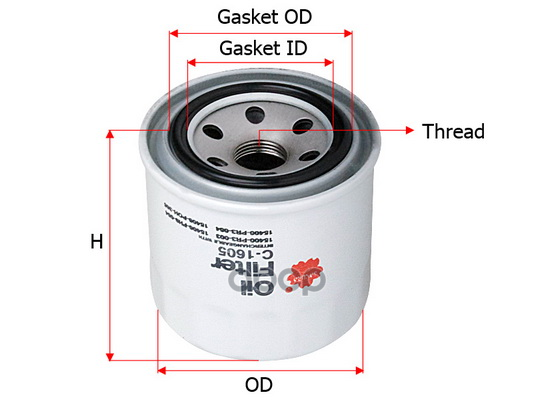 Фильтр масляный SUBARU Tribeca (05-07) (EZ30) SAKURA Sakura арт. C1605