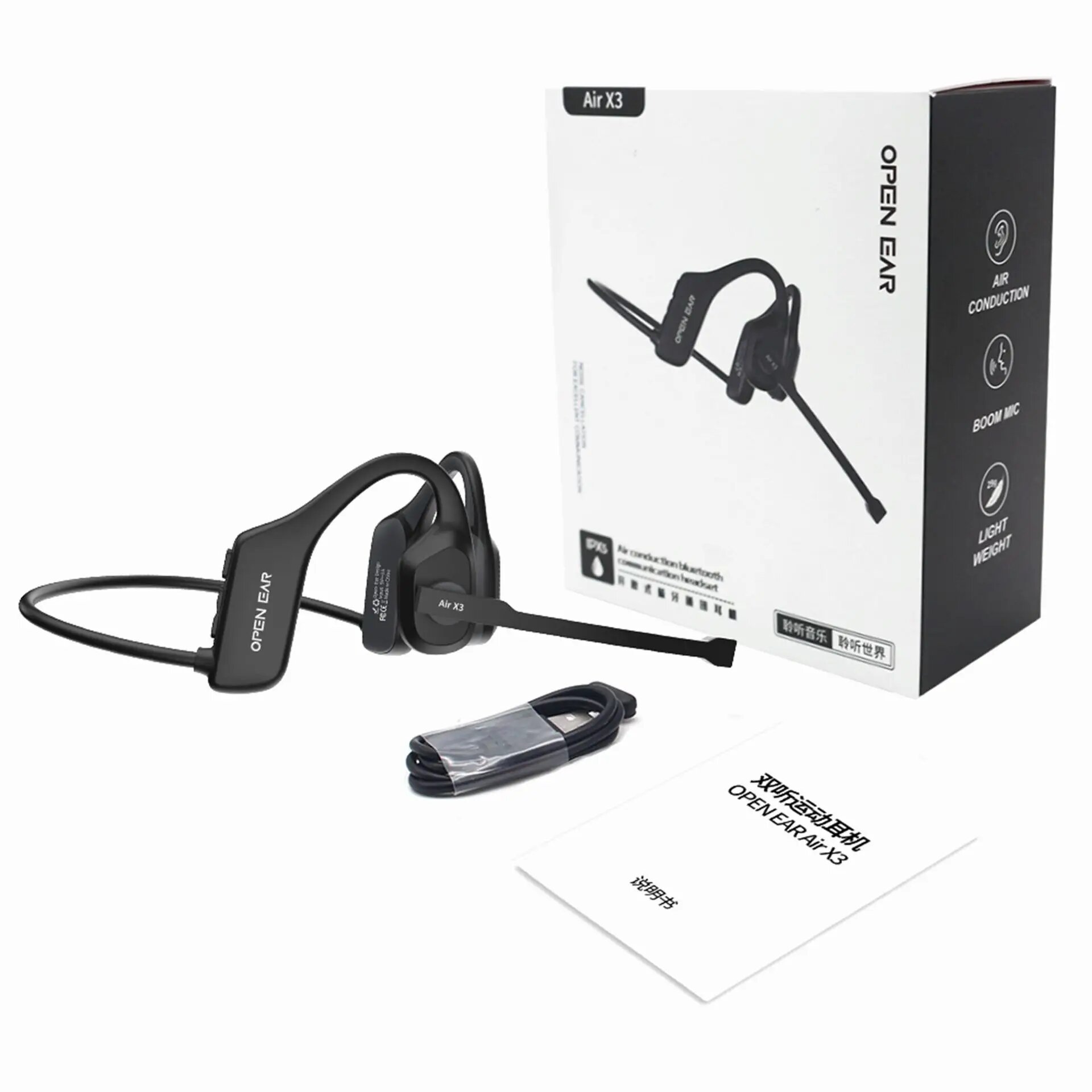 Беспроводные наушники OpenEar Air X3 Black
