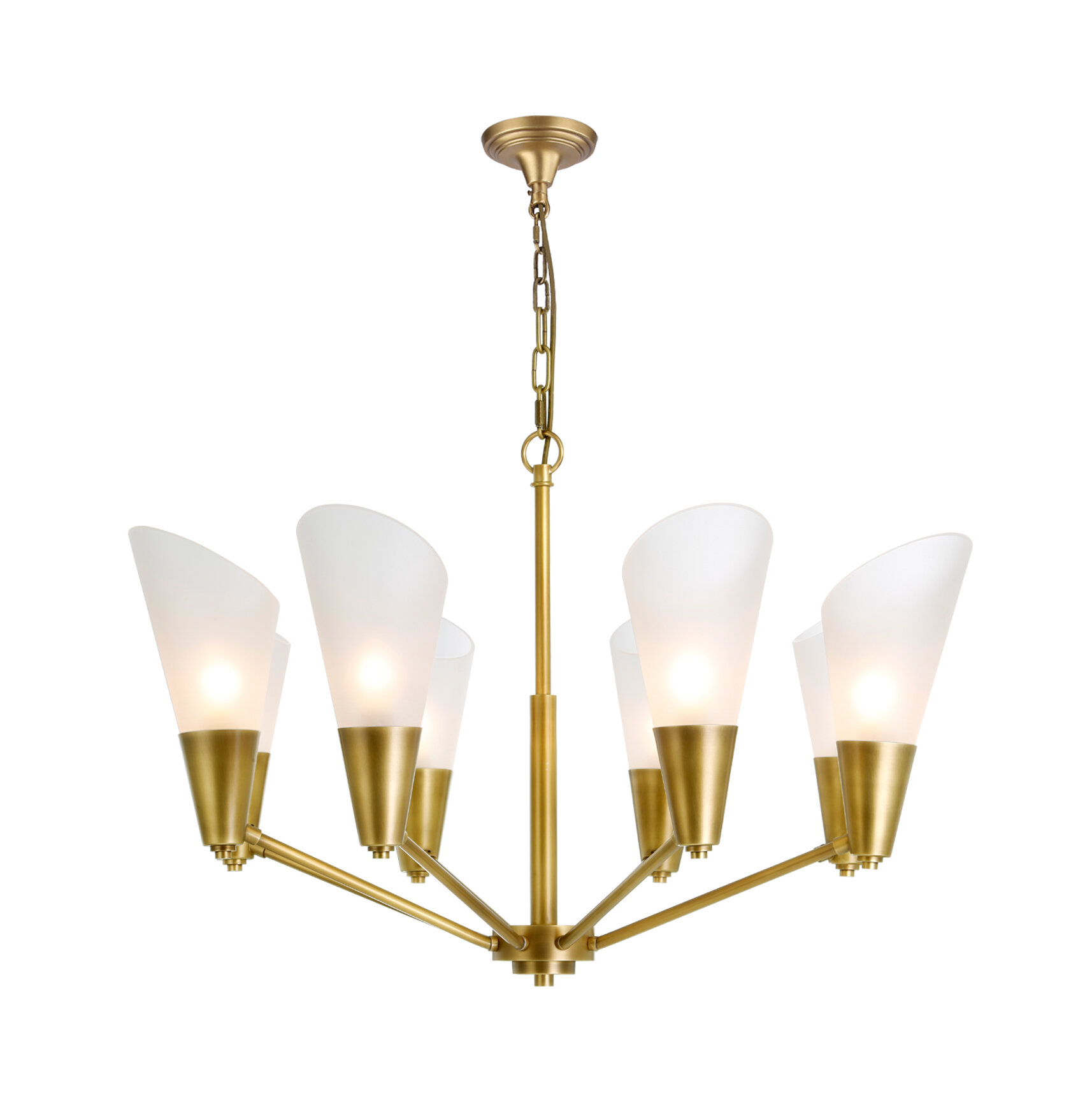 Люстра Кассис, Латунь, Стекло