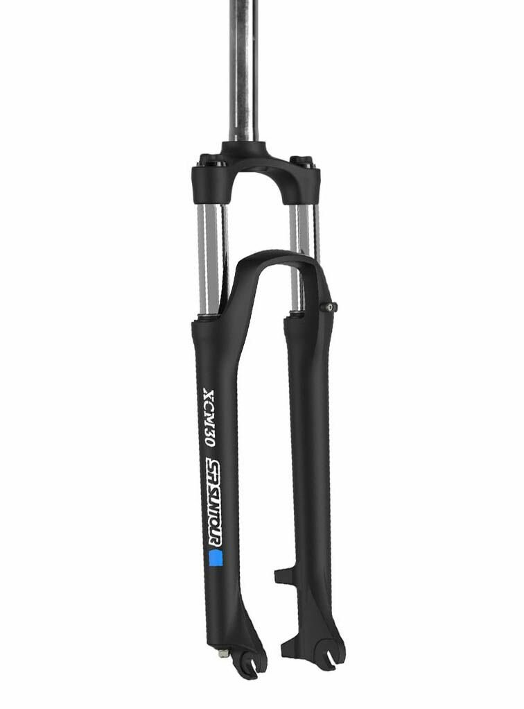 Амортизационная вилка Suntour SF20-XCM DS 29, ход 100 мм, прямой шток 1 1/8, настройка жесткости пружин. Диаметр ног 30 мм.