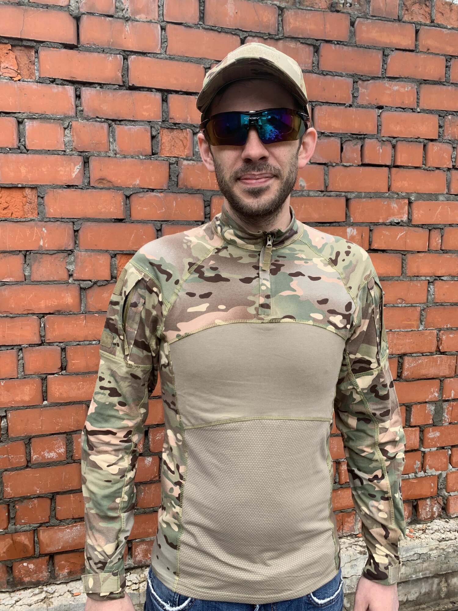 Рубаха тактическая с длинным рукавом комбат / камуфляж