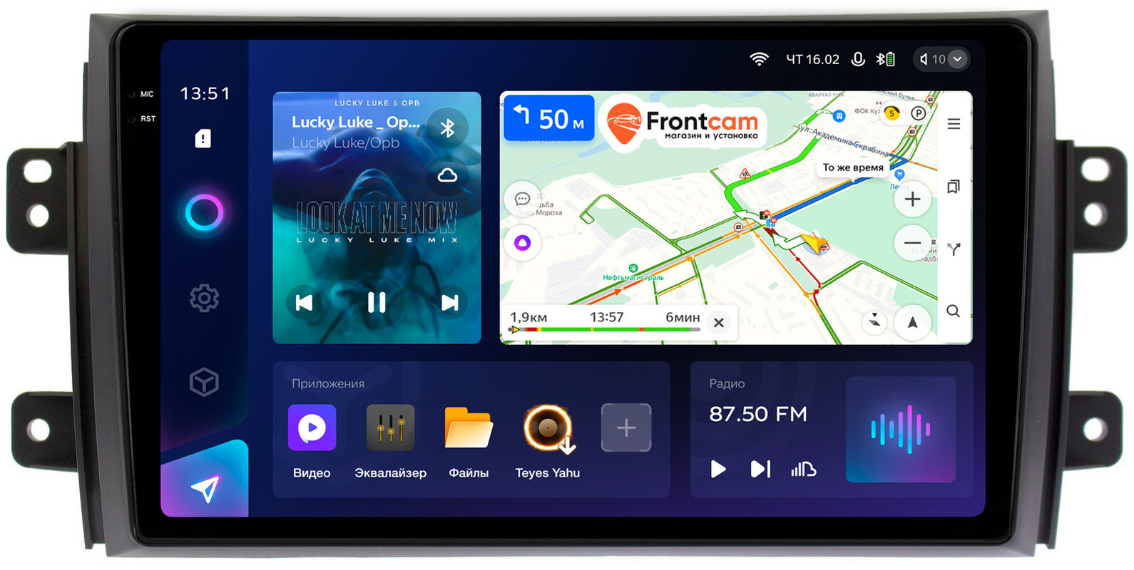 Штатная магнитола Suzuki SX4 2006-2014 Teyes CC3 2K 360 6/128 9.5" RM-9035 Android 10 (4G-SIM, DSP, QLed)