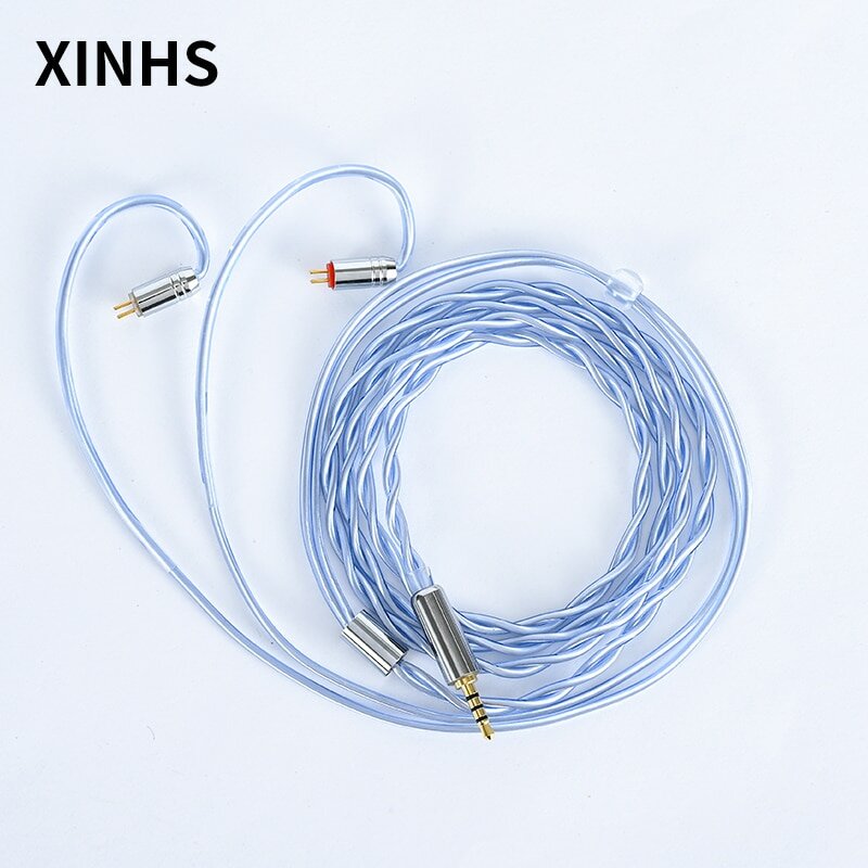 XINHS кабель для наушников 2-ядерный синего цвета 4.4MM, Normal 2PIN