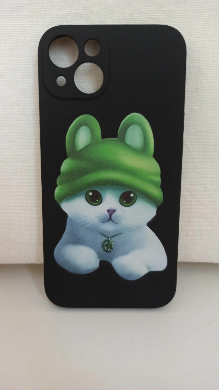 Чехол-накладка для iPhone 13, силикон, противоударный, чёрный