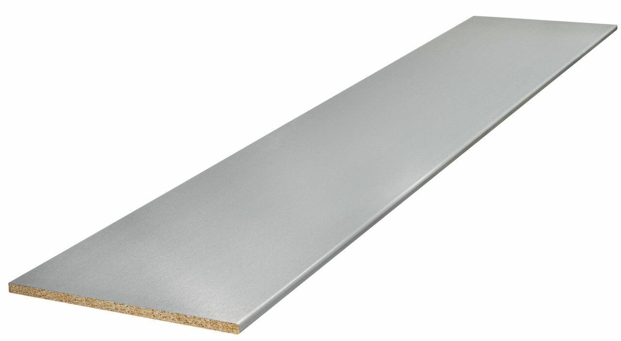 Столешница для кухни Скиф 2400х600x26мм с кромкой. Цвет - Алюминий