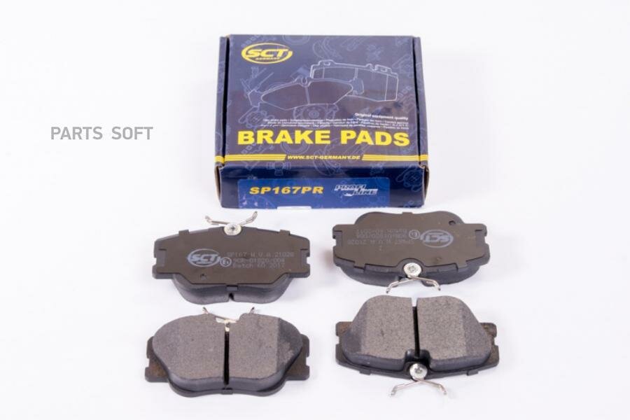 SP167 SCT GERMANY SCT Тормозные колодки (комплект 4 шт.) SP 167 MERCEDES