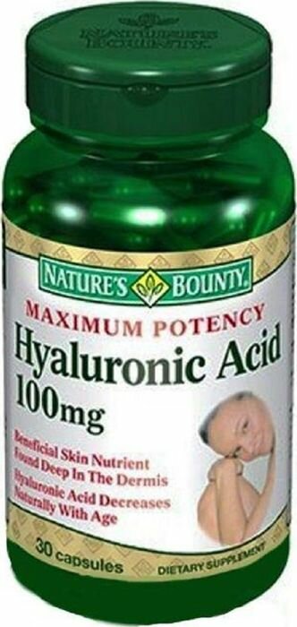 Nature's Bounty Нэйчес Баунти Гиалуроновая кислота 20 мг, 30 капсул по 475 мг