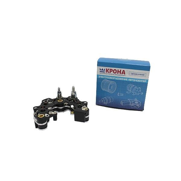 Блок выпрямительный ВАЗ-2110-12, (диодный мост)(8 диодов, с плюс-м болтом и конденсатором) (БАТЭ)(КРО