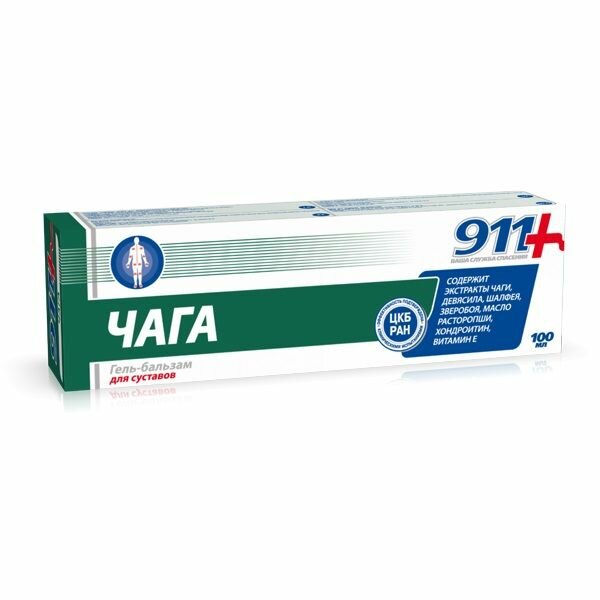 911 Гель-Бальзам Чага для тела, 100 мл 1 шт