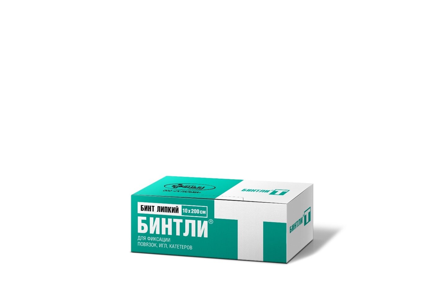 Бинт липкий на нетканом полотне 2м*10см Бинтли-Т