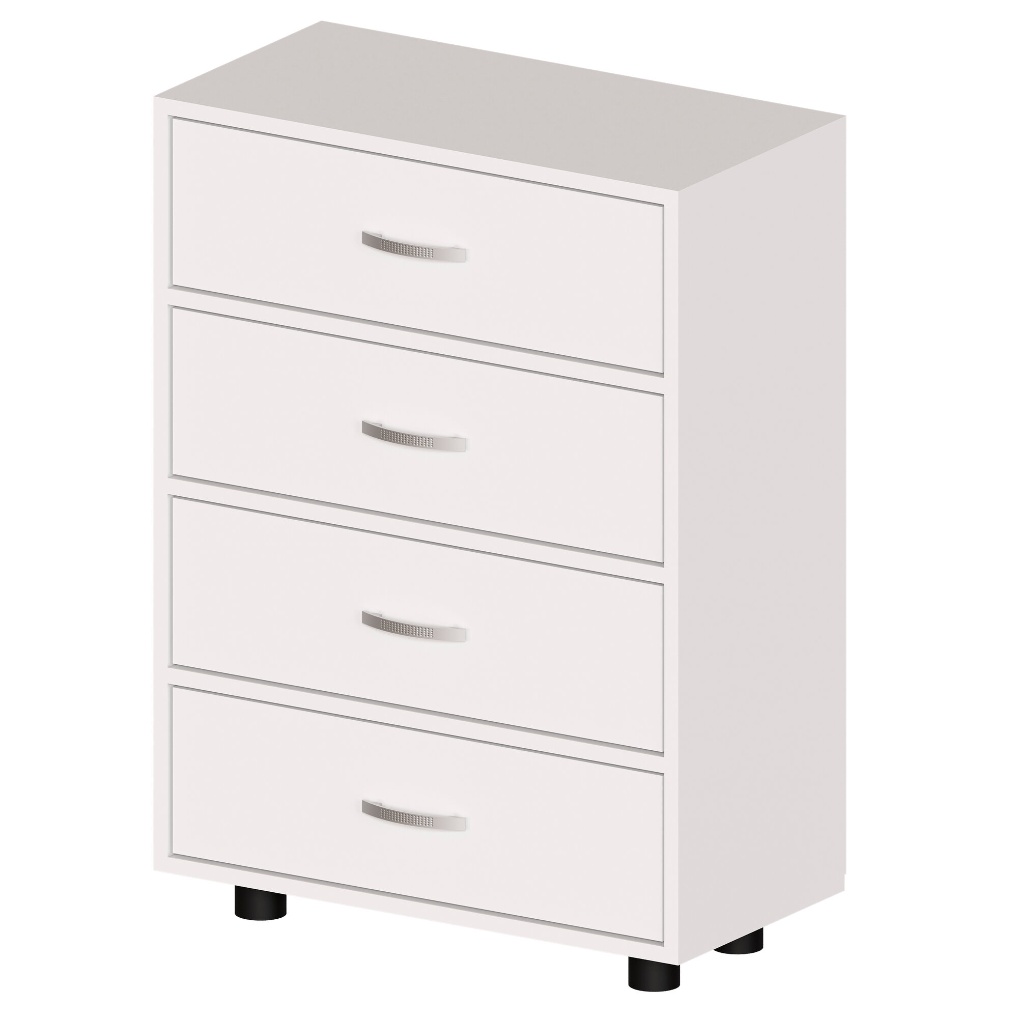 Комод СитиМебель-5 Ширина 60 см, Глубина 30 см, Высота 83 см, цвет: белый