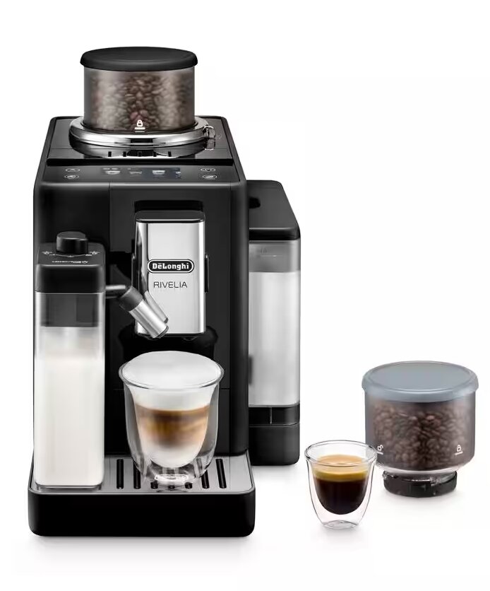 Кофемашина автоматическая DeLonghi Rivelia Perfetto EXAM440.55. B, 19 бар, 1.4 литра, цвет черный