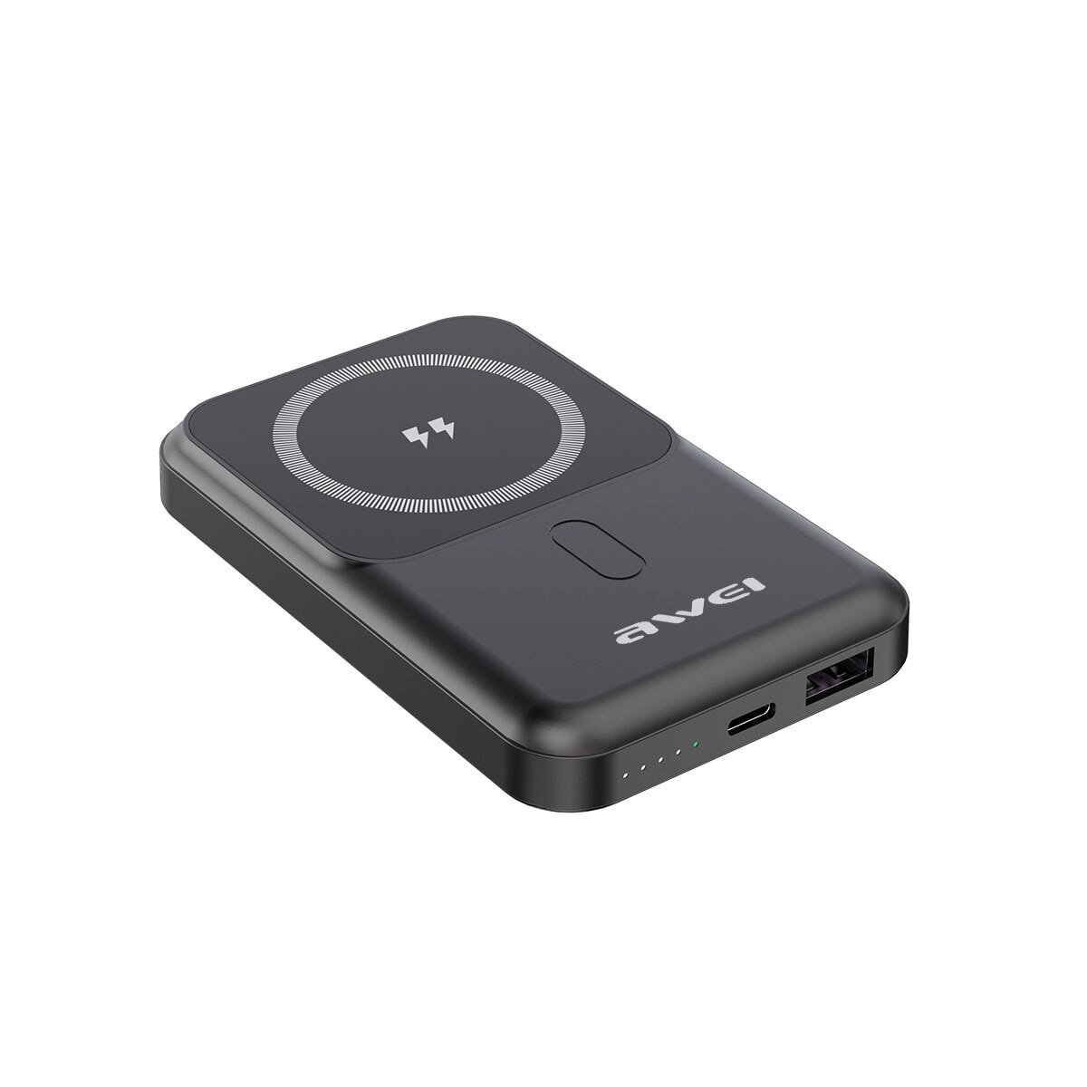 Магнитный аккумулятор с подставкой AWEI P139k Magnetic Wireless With Stand, 10000 mAh, Qi15W/SCP 22.5W, Черный