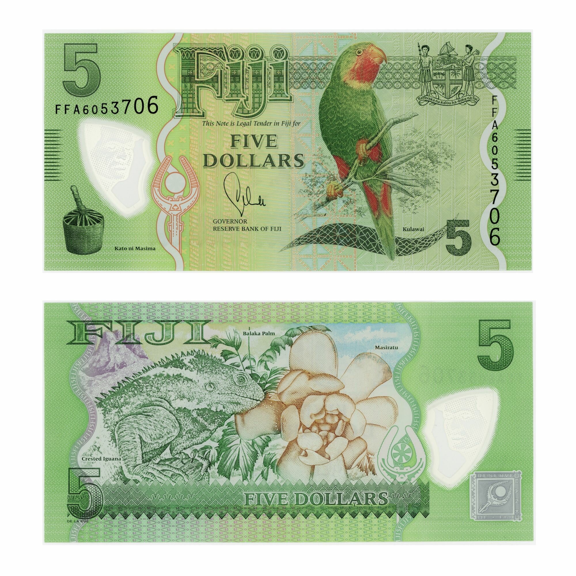 Банкнота Фиджи 5 долларов 2013 год Uncirculated (UNC) Pick 115