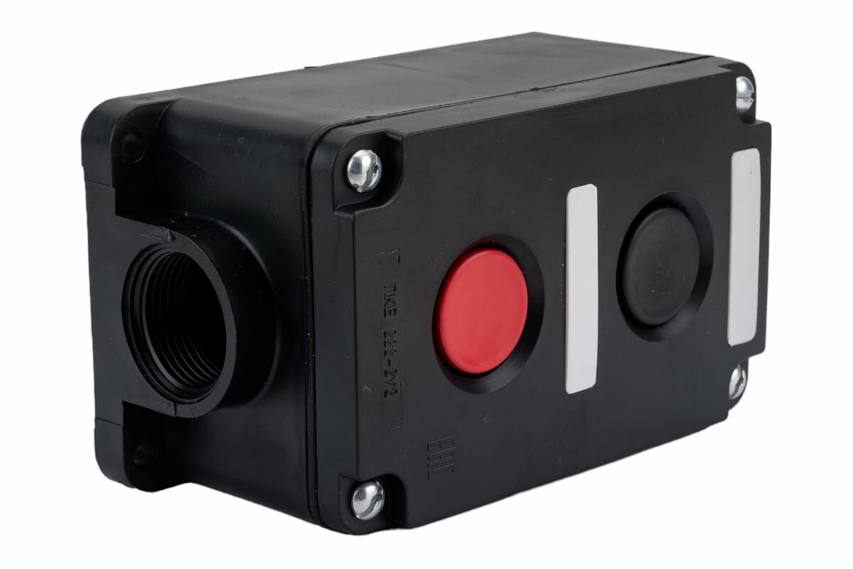 ПКЕ кнопочный пост TDM 222-2 У2 с красной и черной кнопками IP54 SQ0742-0011