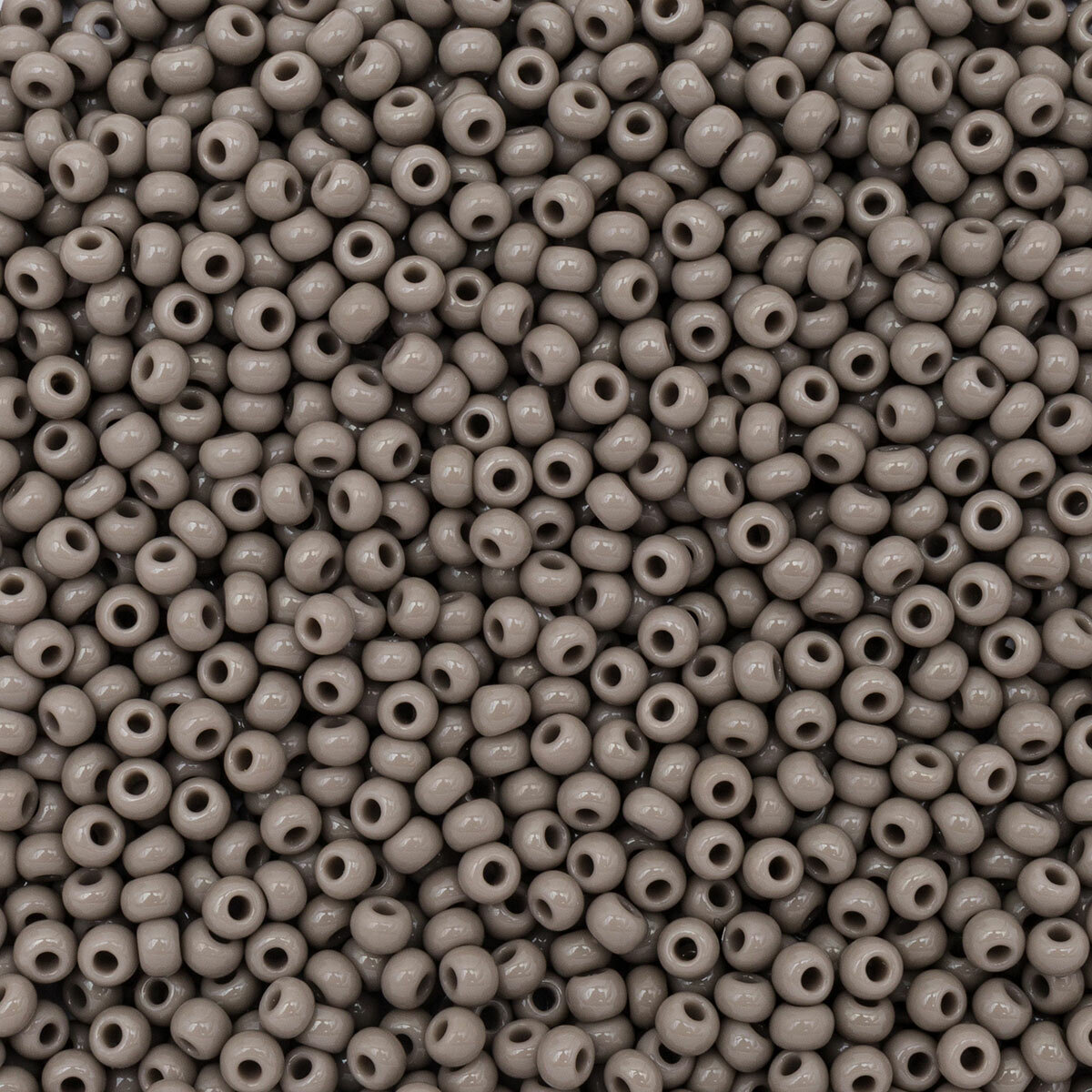 Бисер чешский 10/0 (2,3 мм), 5г х 10 упак, непрозрачный (серо-коричневый №43020), Preciosa