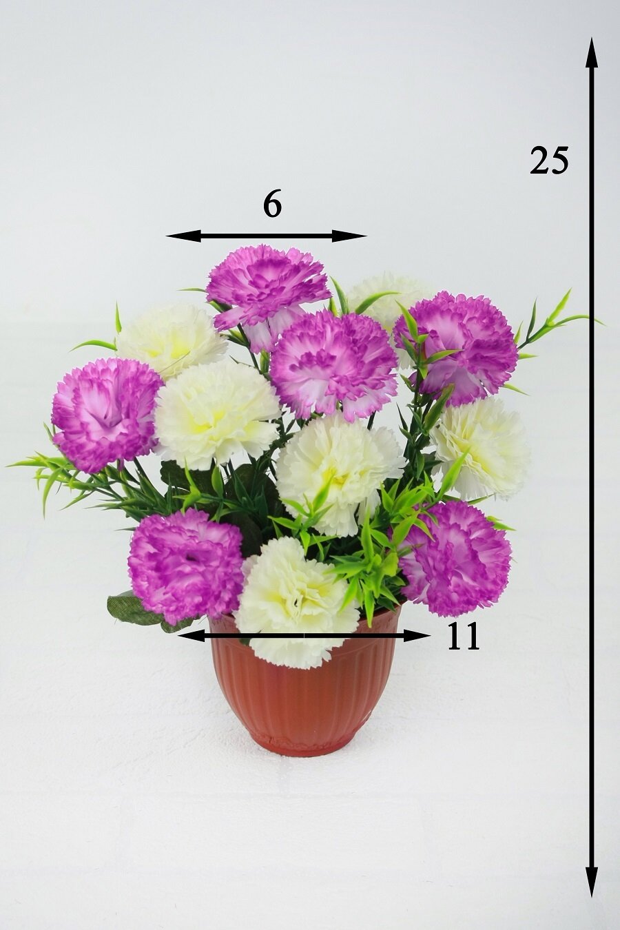 Искусственные Бархотки в кашпо от бренда Holodilova