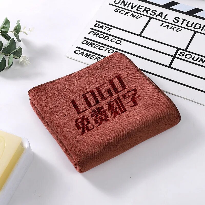 Полотенце из микрофибры ZYF Красный, Thickened 30x30, coffee